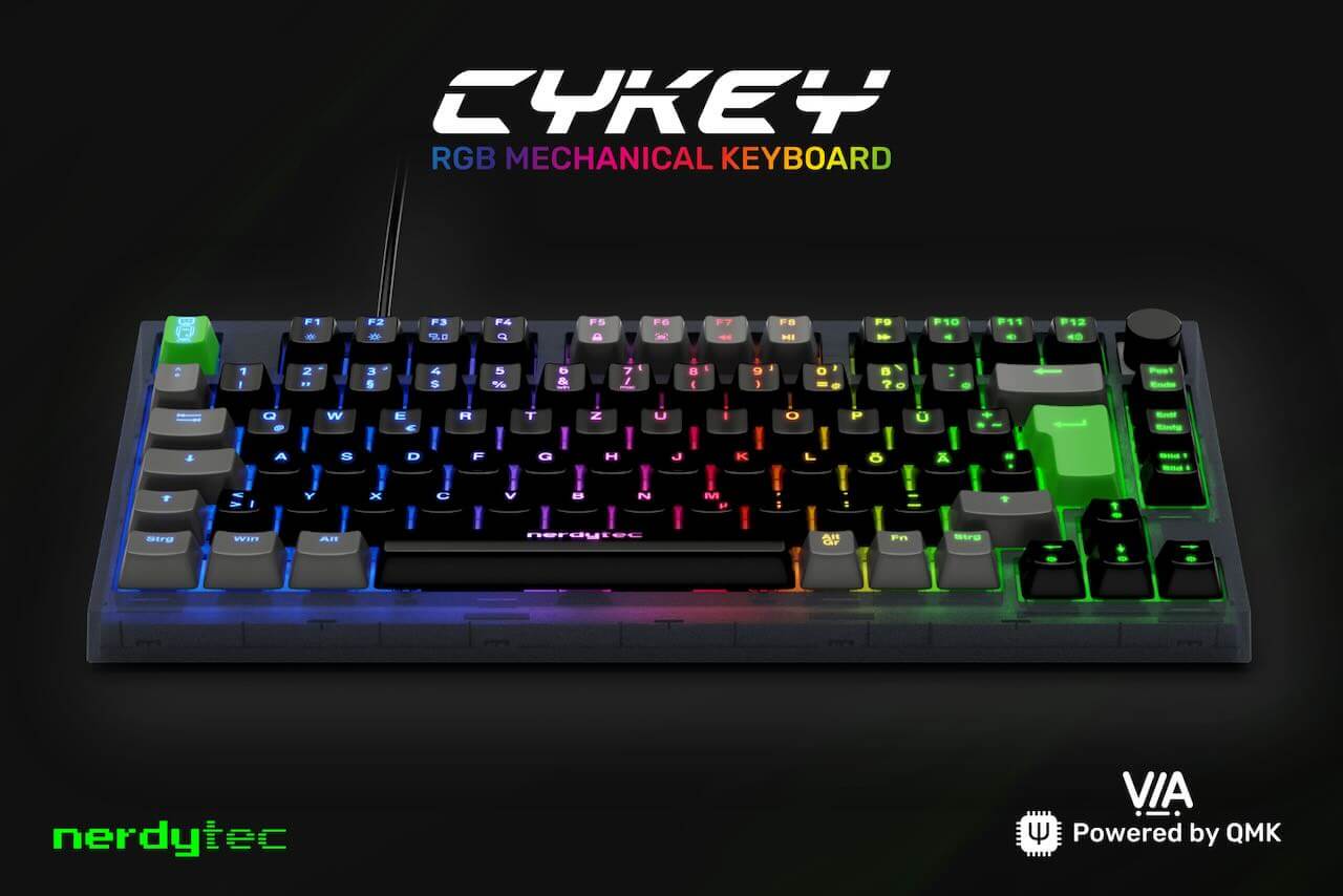 nerdytec bringt die CYKEY-Tastatur mit RGB und höchster Zuverlässigkeit ...